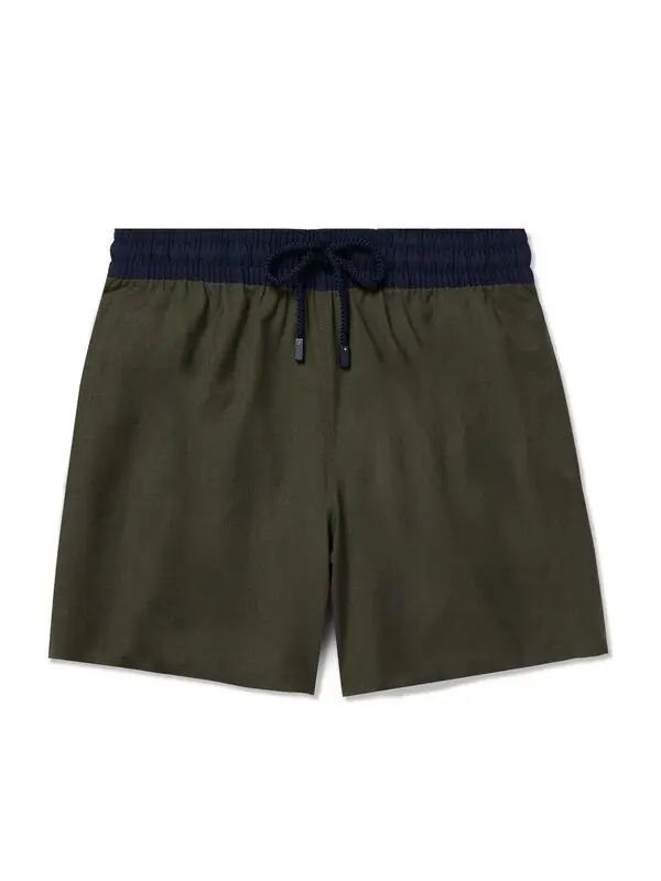 Vilebrequin Magnus Wide-leg Mid-length Wool Swim Shorts