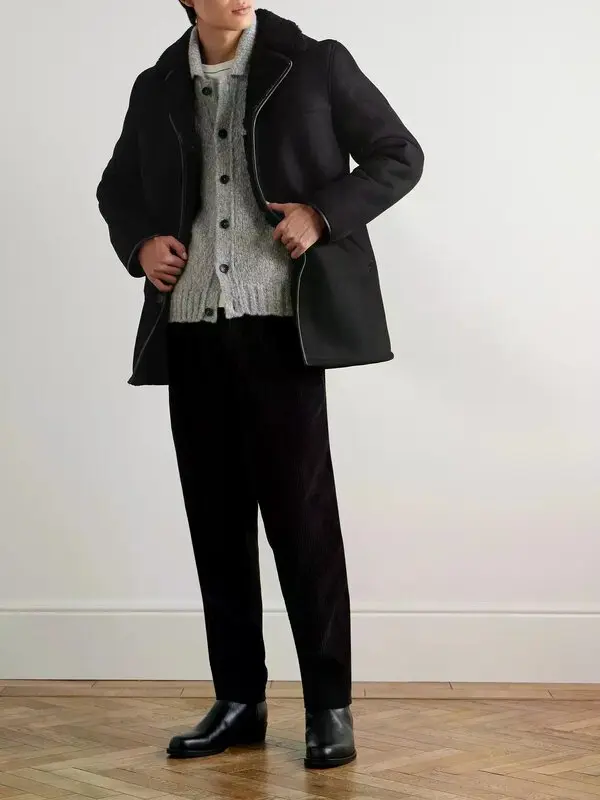 Mr P. Shearling Coat - Black