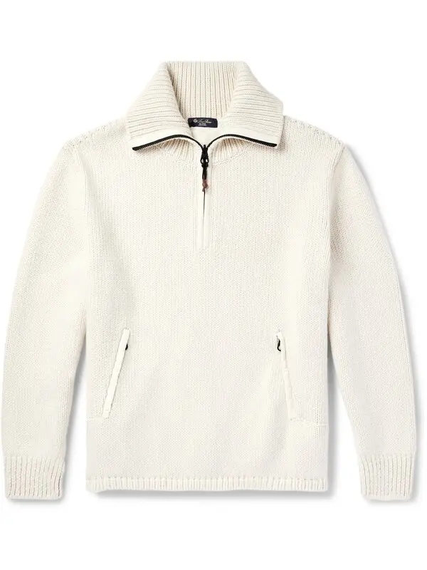 Loro Piana Alpe Di Mera Cashmere Half-zip Sweater