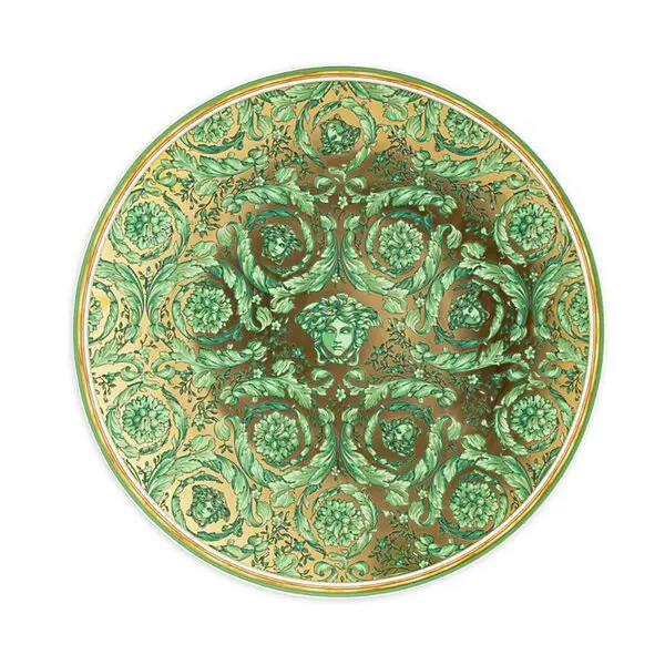 Versace Medusa Garland Christmas Plate, Limited Edition - Green