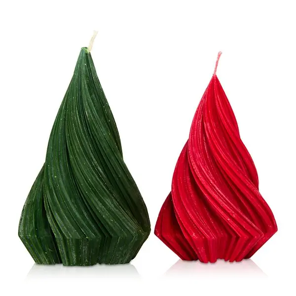 ELUWA STUDIO Moname Swirl Candles, Set Of 2