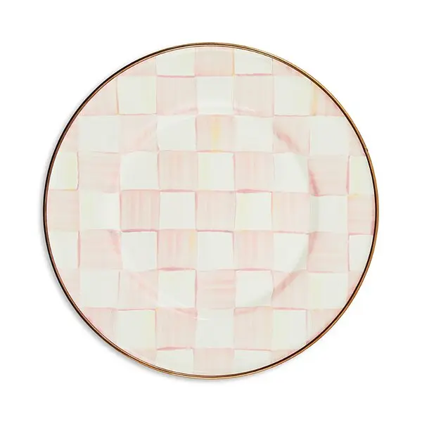 MACKENZIE-CHILDS Rosy Check Salad/dessert Plate