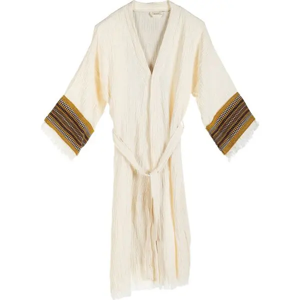 FOREVER & ALWAYS SHOES Kaia Emroidered Sleeve Handmade Kimono - White 2