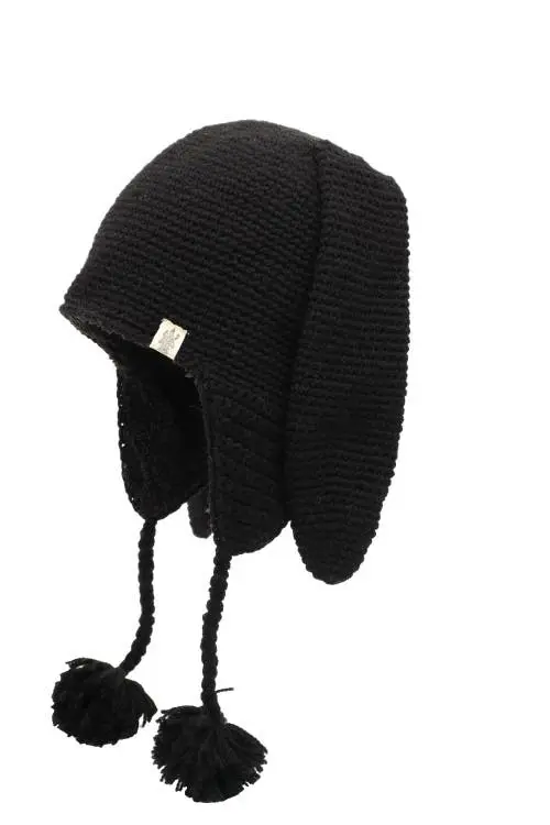 NIRVANNA DESIGNS Long Ear Hat - Black
