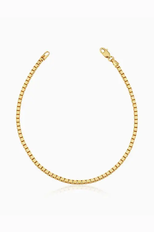 ORADINA 14k Bodega Box Link Bracelet