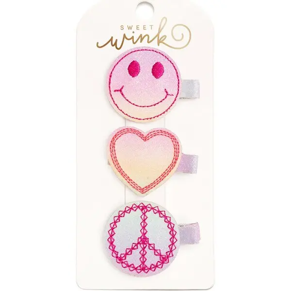 SWEET WINK Tie Dye Hair Clip Set