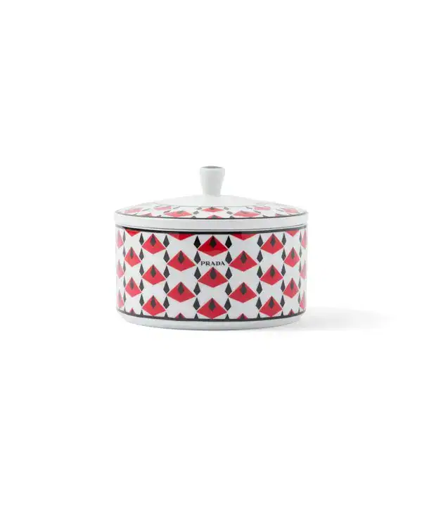 PRADA ポーセリン ボックス White/black Porcelain box - Checkerboard | PRADA - United States