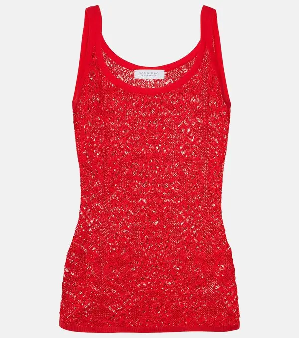 Gabriela Hearst Pontus Wool And Silk-blend Top - Red