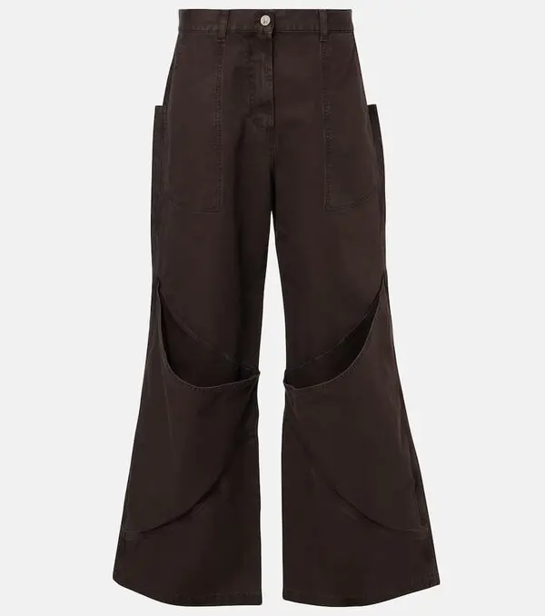 Attico High-rise Wide-leg Jeans - Brown