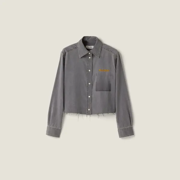 Miu Miu Cropped Chambray Shirt