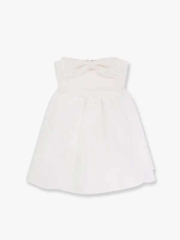 SELF-PORTRAIT Taffeta Décolleté Dress With Bow