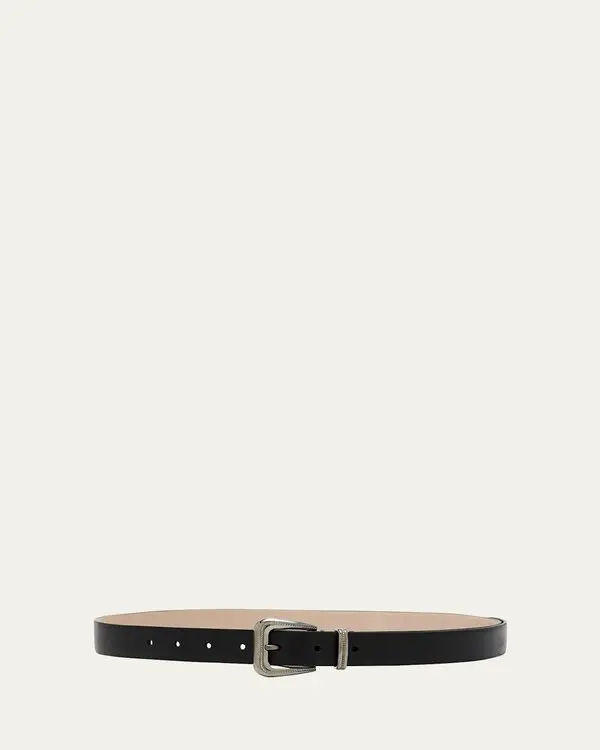 Brunello Cucinelli Calf Leather Belt - Black