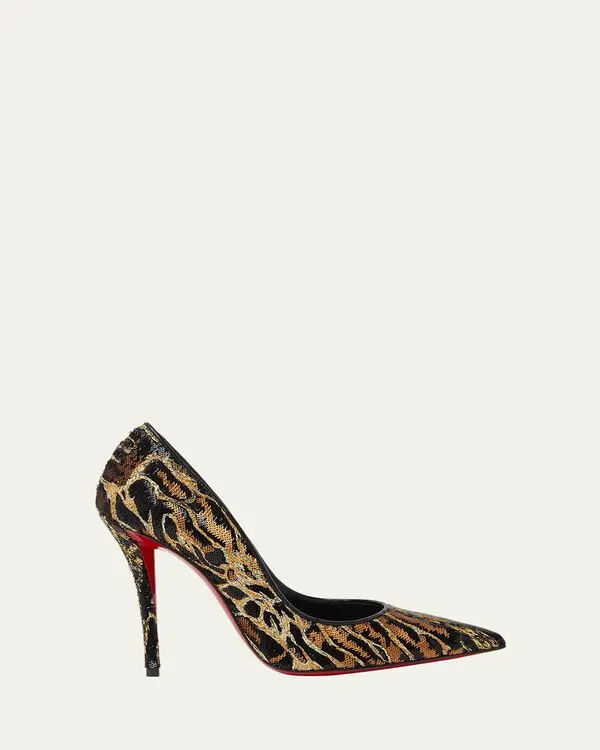 CHRISTIAN LOUBOUTIN Animal Print Sequin Pumps