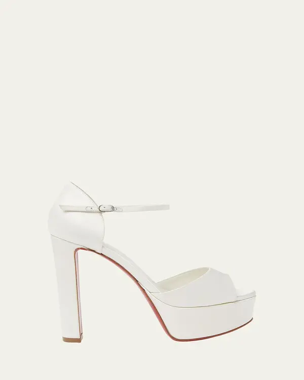 CHRISTIAN LOUBOUTIN Sandaloo Platform Sandals - Ivory
