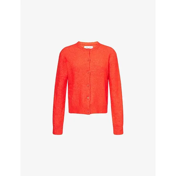SAMSOE SAMSOE Brushed Knit Cardigan - Flame Scarlet
