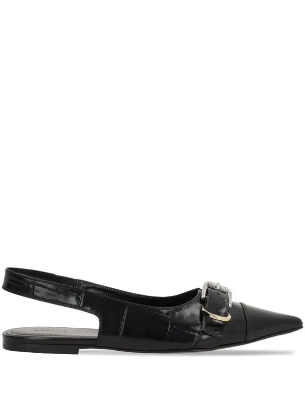 Givenchy Voyou Leather Slingback Ballerinas