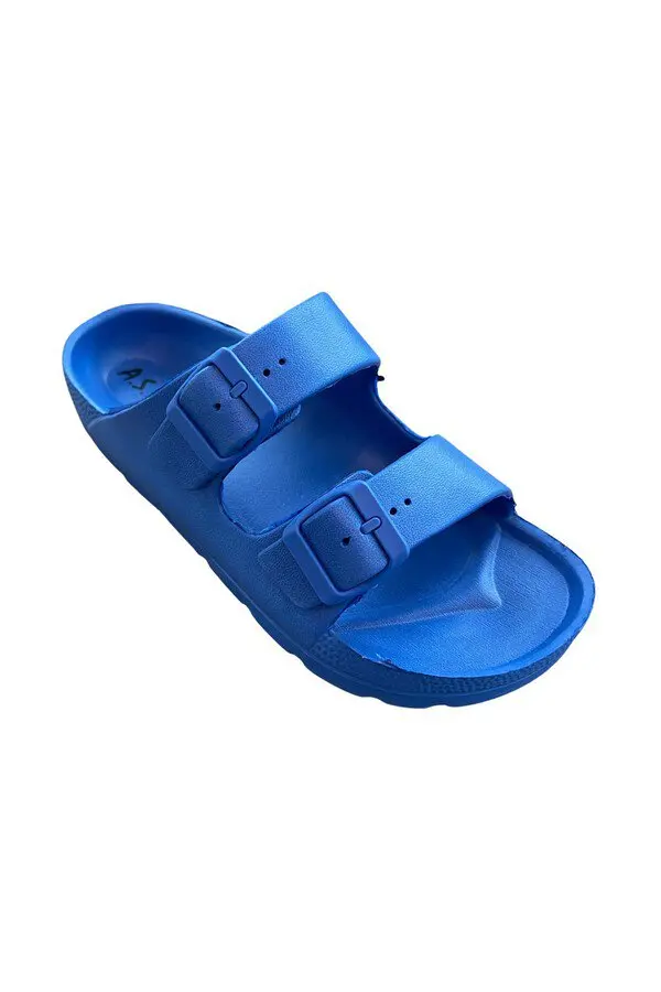ANDREW STEVENS Dual-strapped Sandals - Blue