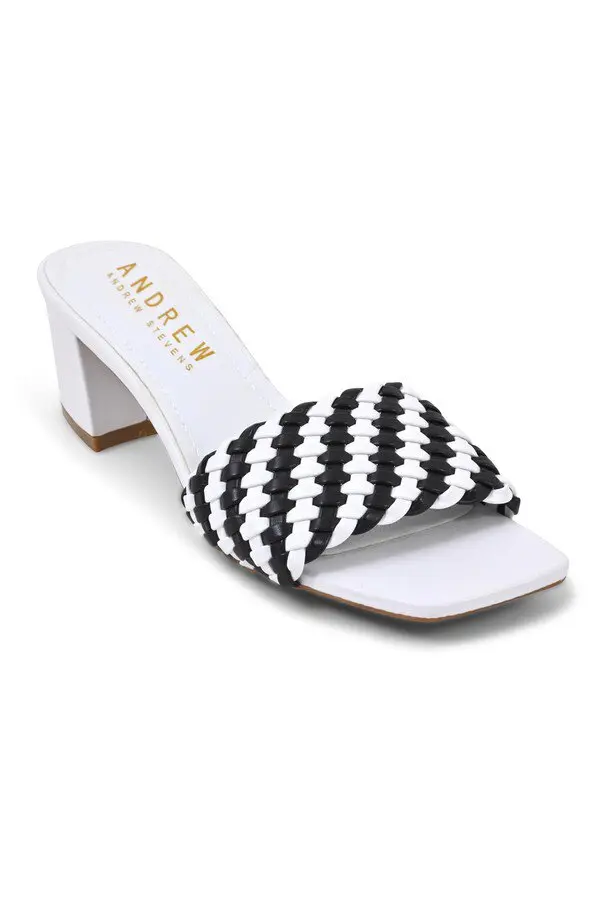 ANDREW STEVENS Eve Braided Sandal - Black