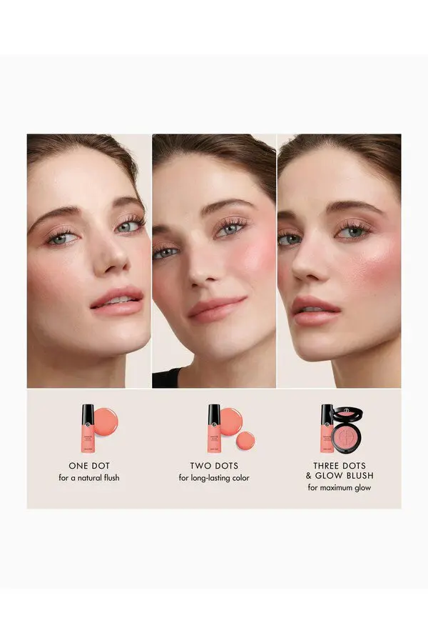 Giorgio Armani 50.5 Rosy Peach Luminous Silk Liquid Blush Cheek Tint - Multicolor