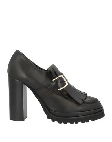 ELVIO ZANON Leather Loafers - Black