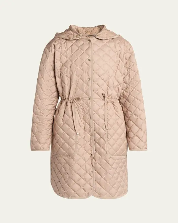 Moncler Etelan Quilted Down Parka - Beige