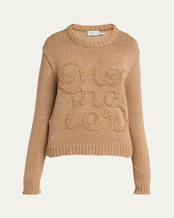 Moncler Crewneck Sweater - Beige