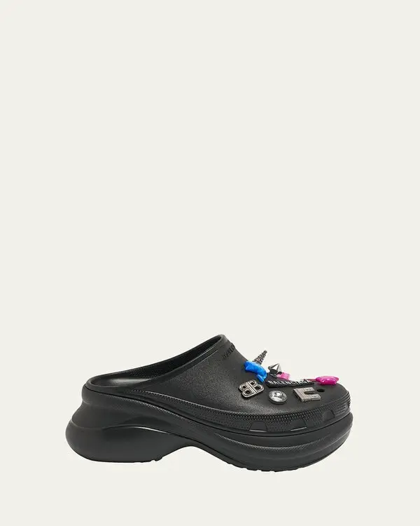 Balenciaga X Crocs Platform Mules - Noir