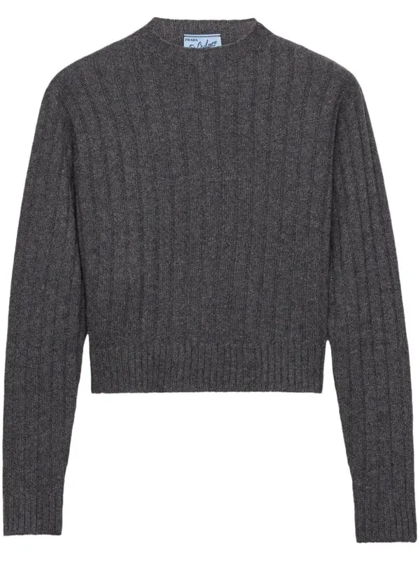 Prada Cropped Re-cashmere Sweater