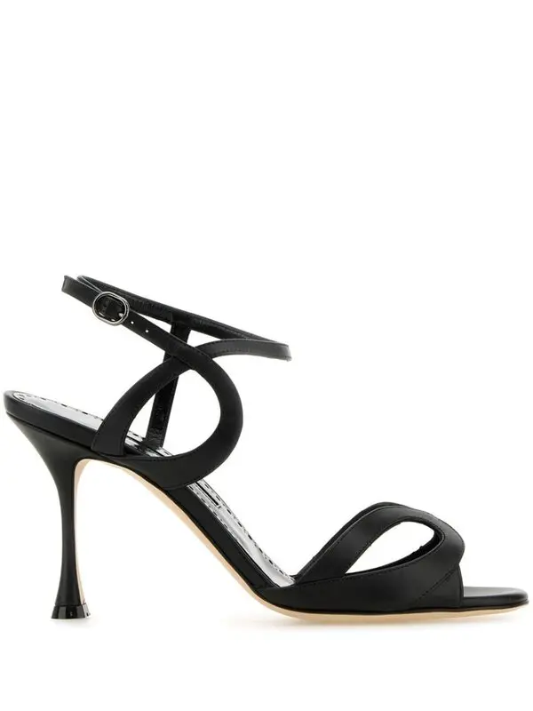 Manolo Blahnik 90mm Elfajrsan Sandals - Black