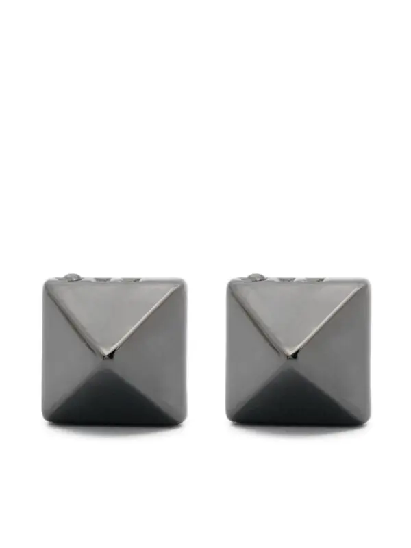 Eddie Borgo Pyramid Stud Earrings - Black
