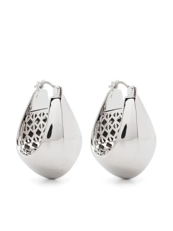Eddie Borgo Teardrop Hoop Earrings - Silver