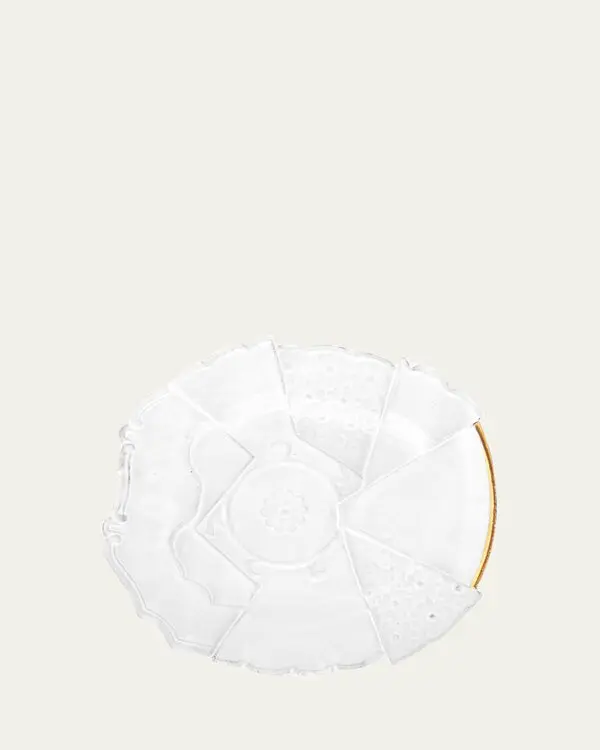 ASTIER DE VILLATTE Sacai Patchwork Dinner Plate With Golden Edging