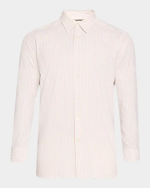 Hugo Boss Cole Cotton Stripe Casual Button-down Shirt