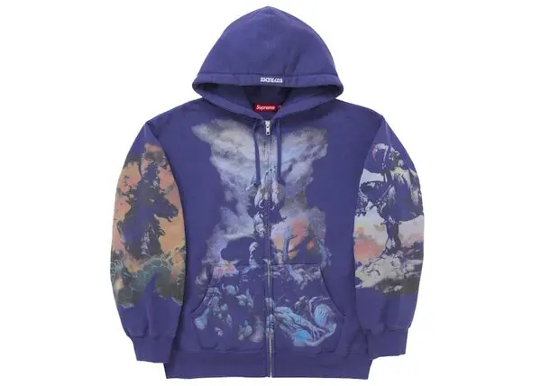 Supreme Frazetta Zip Up Hooded Sweatshirt