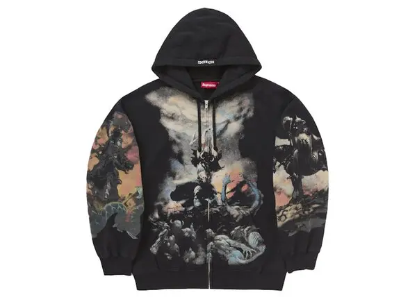Supreme Frazetta Zip Up Hooded Sweatshirt
