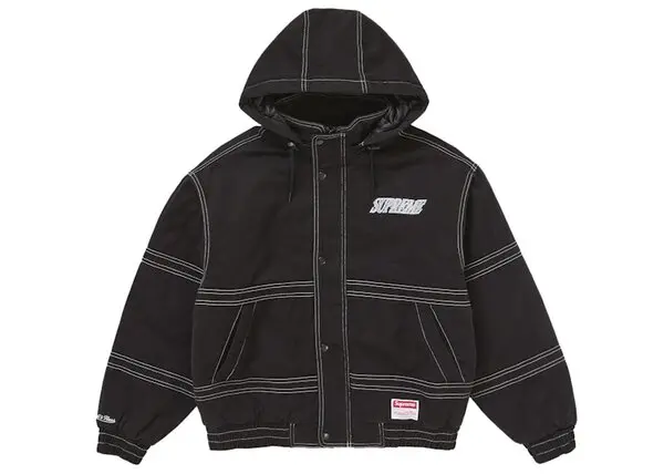 Supreme Mitchell & Ness Twill Stadium Jacket - Black