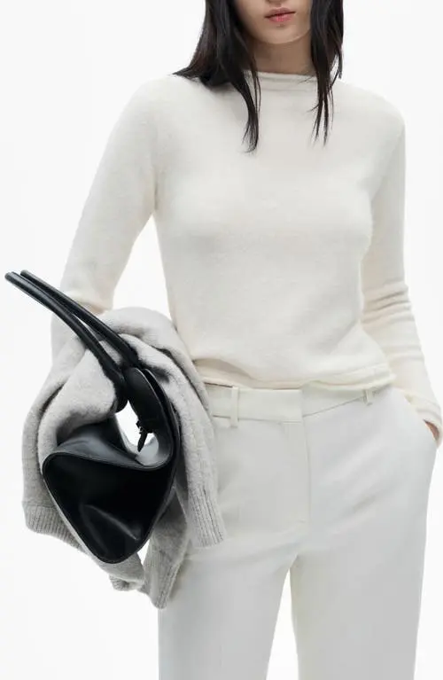 Mango Crewneck Button Back Sweater