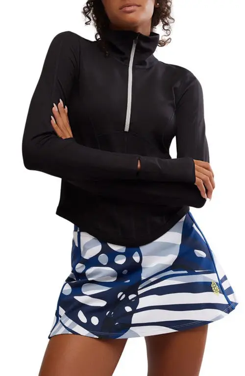 Free People Half Zip Jacket - Black