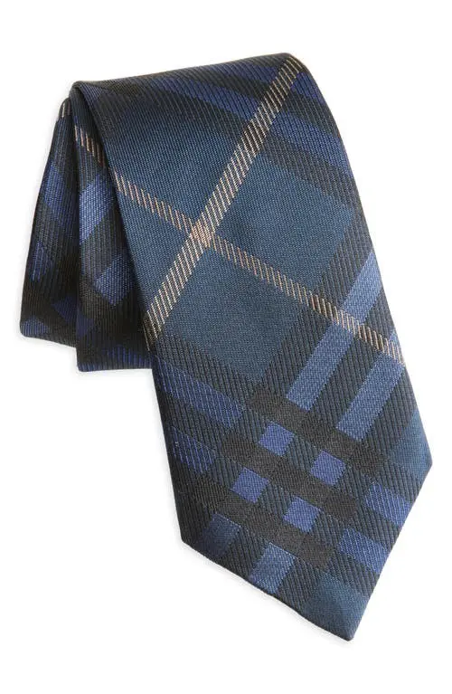 Burberry Check Silk Tie - Midnight Ip Check