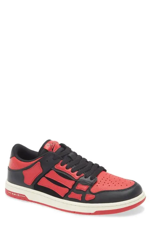 Amiri Skeleton Leather Low-top Sneakers - Varsity Red