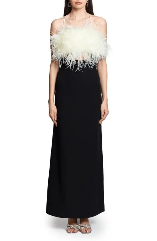 GHRAIL Greenwich Feather Bodice Crepe Gown