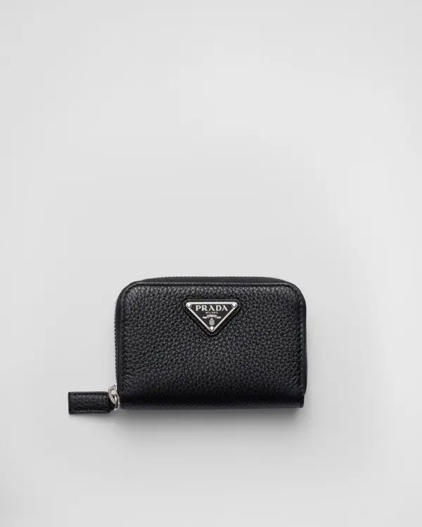 Prada Leather Coin Purse - Black