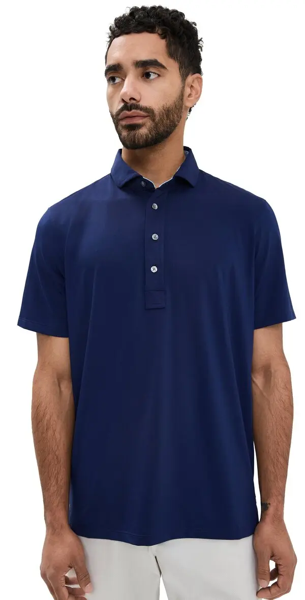 Greyson Tala Lightweight Airflow Jersey Polo - Maltese Blue