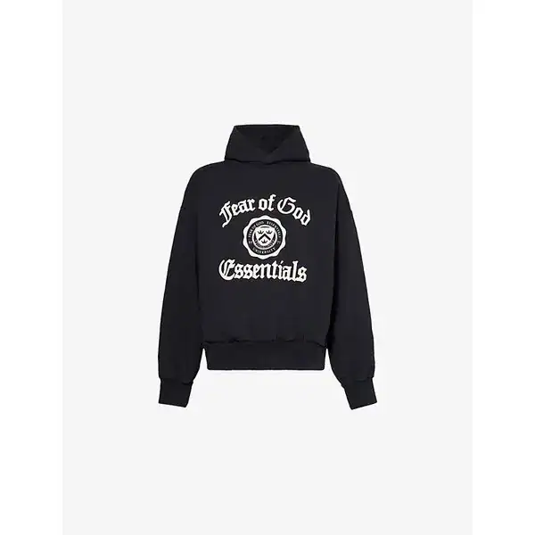Fear Of God Heavy Fleece Shrunken Hoodie Black Editorialist