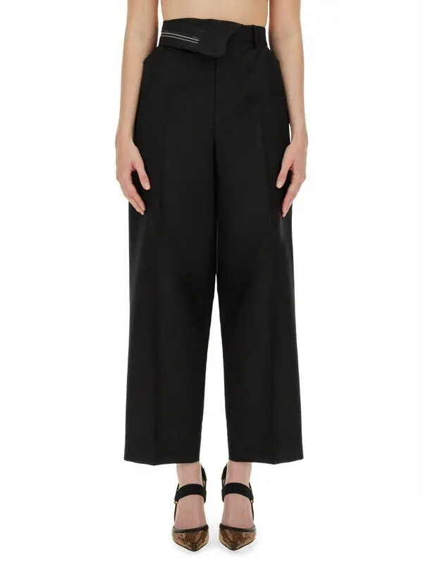 Fendi Asymmetrical Waist Carrot Fit Pants