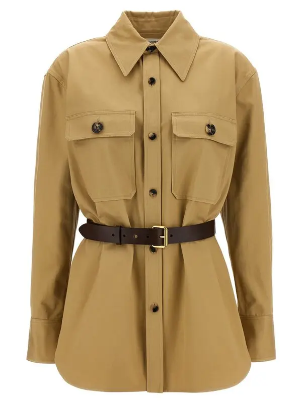 Saint Laurent Saharienne Shirt - Beige