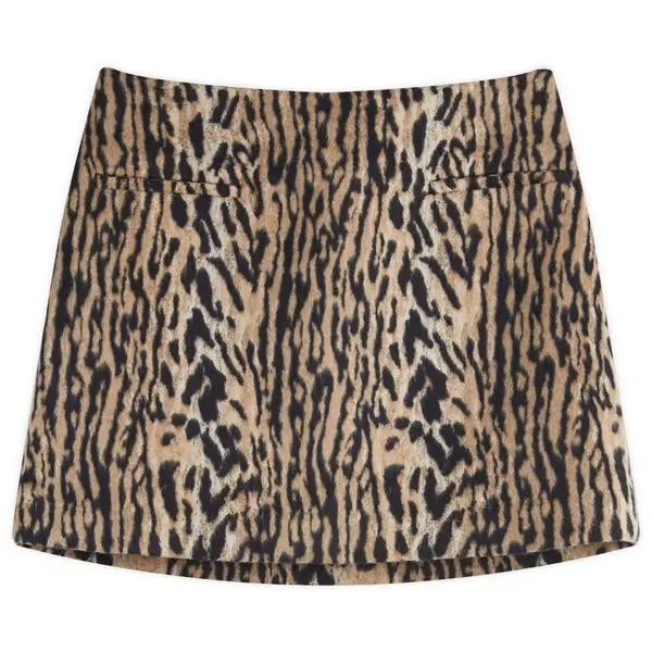 Rixo Mariah Leopard Mini Skirt - Bohemia Leopard Brown