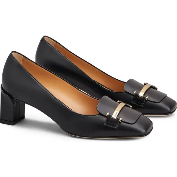 TOD'S Barretta Block Heel Pumps - Nero