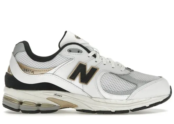 NEW BALANCE 2002r Sneakers - White/black/gold Metallic