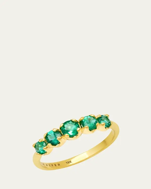 JENNIFER MEYER 18k Yellow Graduate Emerald Ring